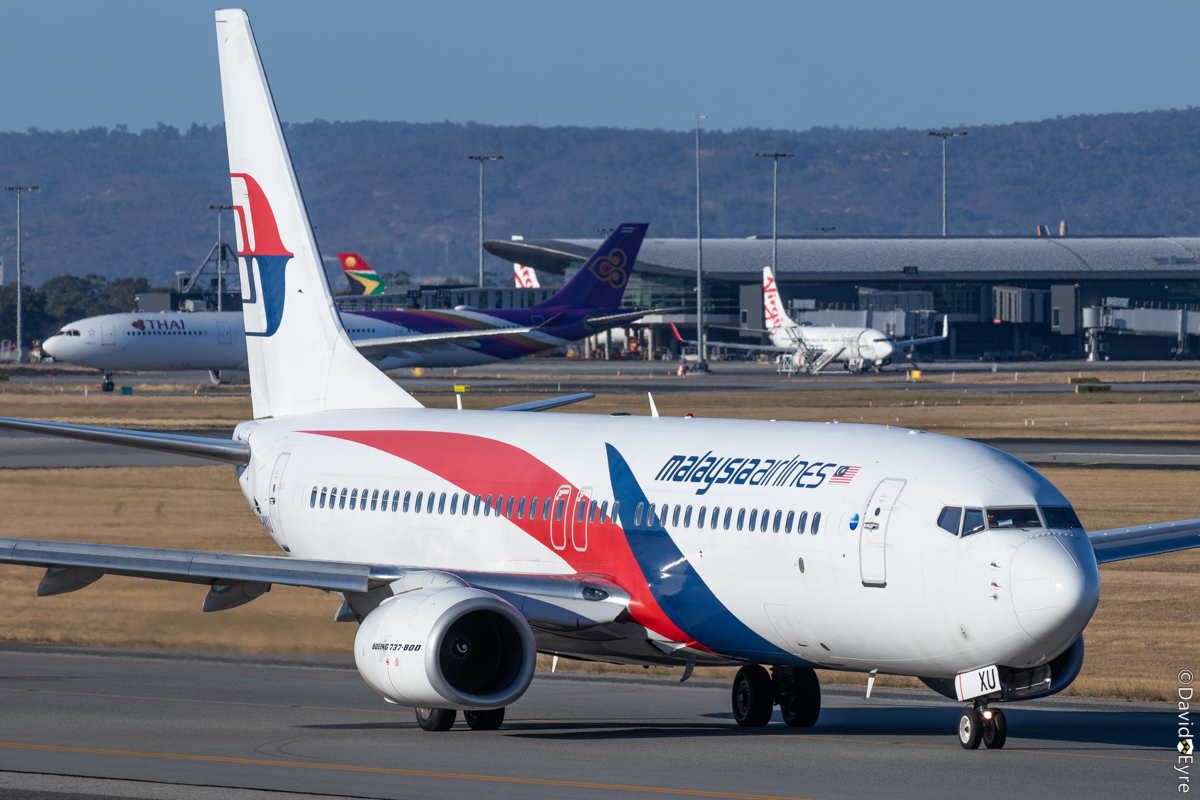 9M-MXU Boeing 737-8H6 (MSN 40158/4930) of Malaysia Airlines, at Perth ...