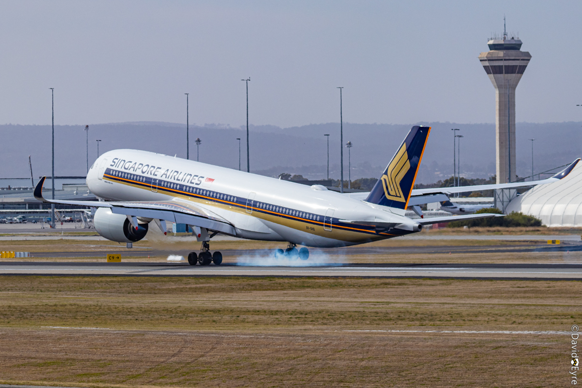 9V-SHD Airbus A350-941 (MSN 278) of Singapore Airlines, at Perth ...