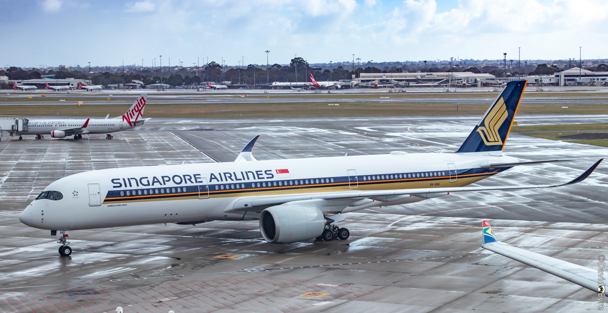 9V-SHG Airbus A350-941 (MSN 309) of Singapore Airlines, at Perth ...