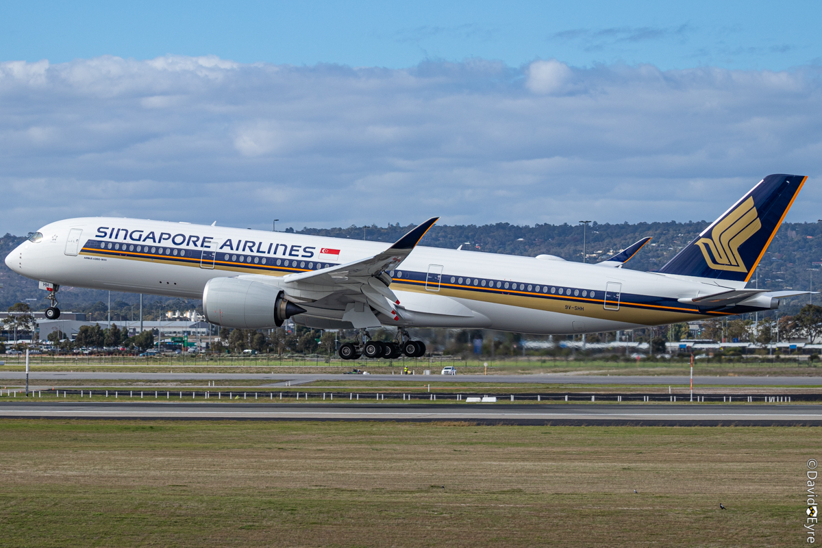 9V-SHH Airbus A350-941 (MSN 316) of Singapore Airlines, at Perth ...