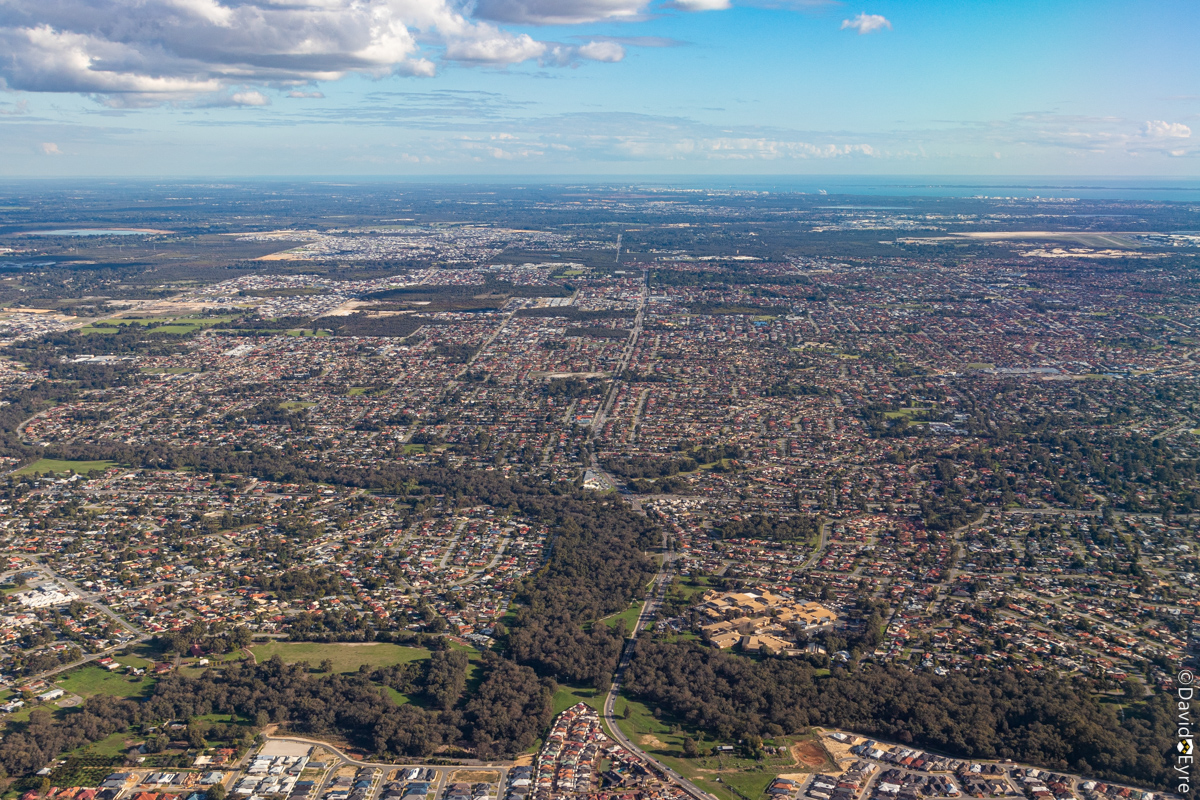 Thornlie, Gosnells, Huntingdale and Canning Vale, seen from aboard VH ...
