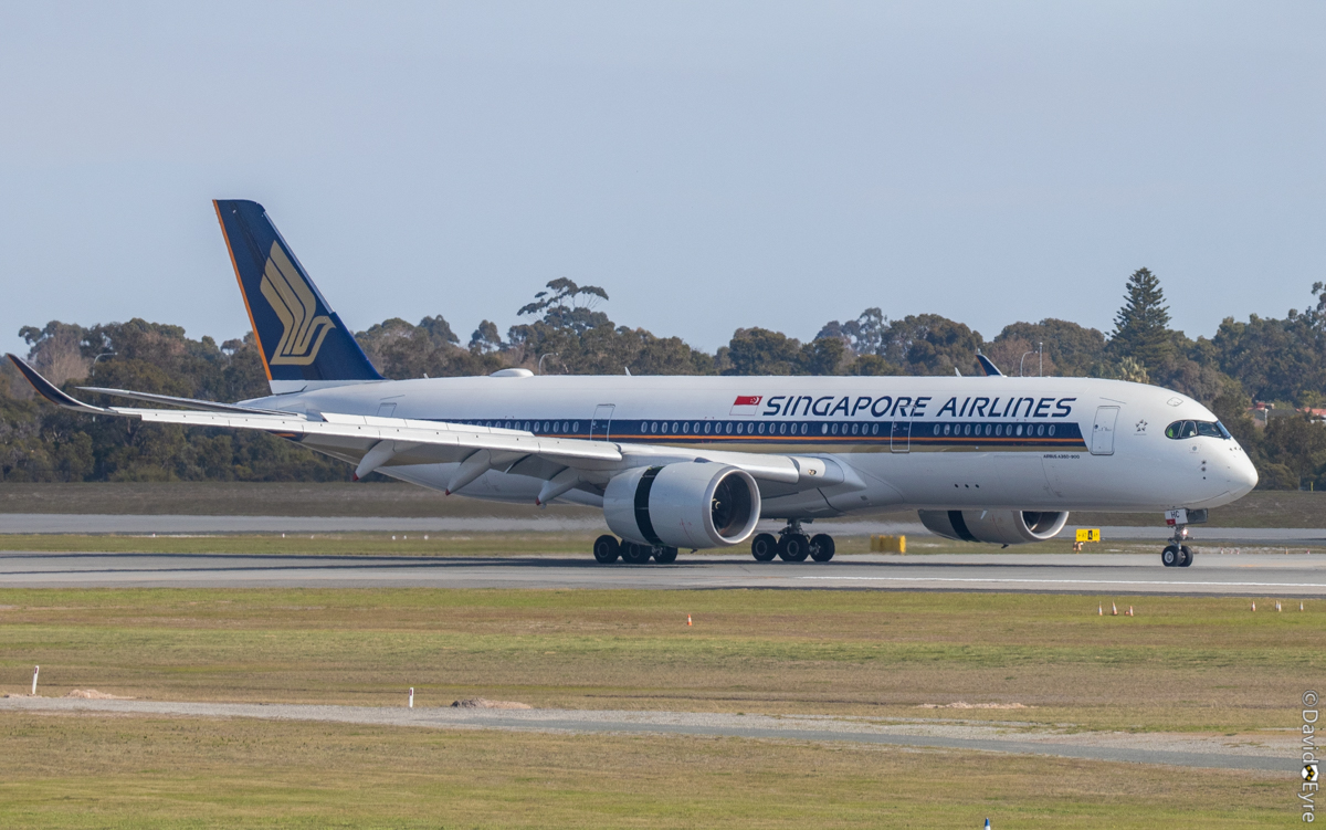 9V-SHC Airbus A350-941 (MSN 276) of Singapore Airlines, at Perth ...
