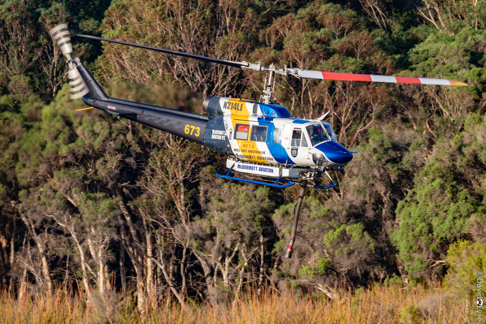 N214LJ/HELITAK 673 Bell 214B-1 BigLifter (MSN 28040) of McDermott ...