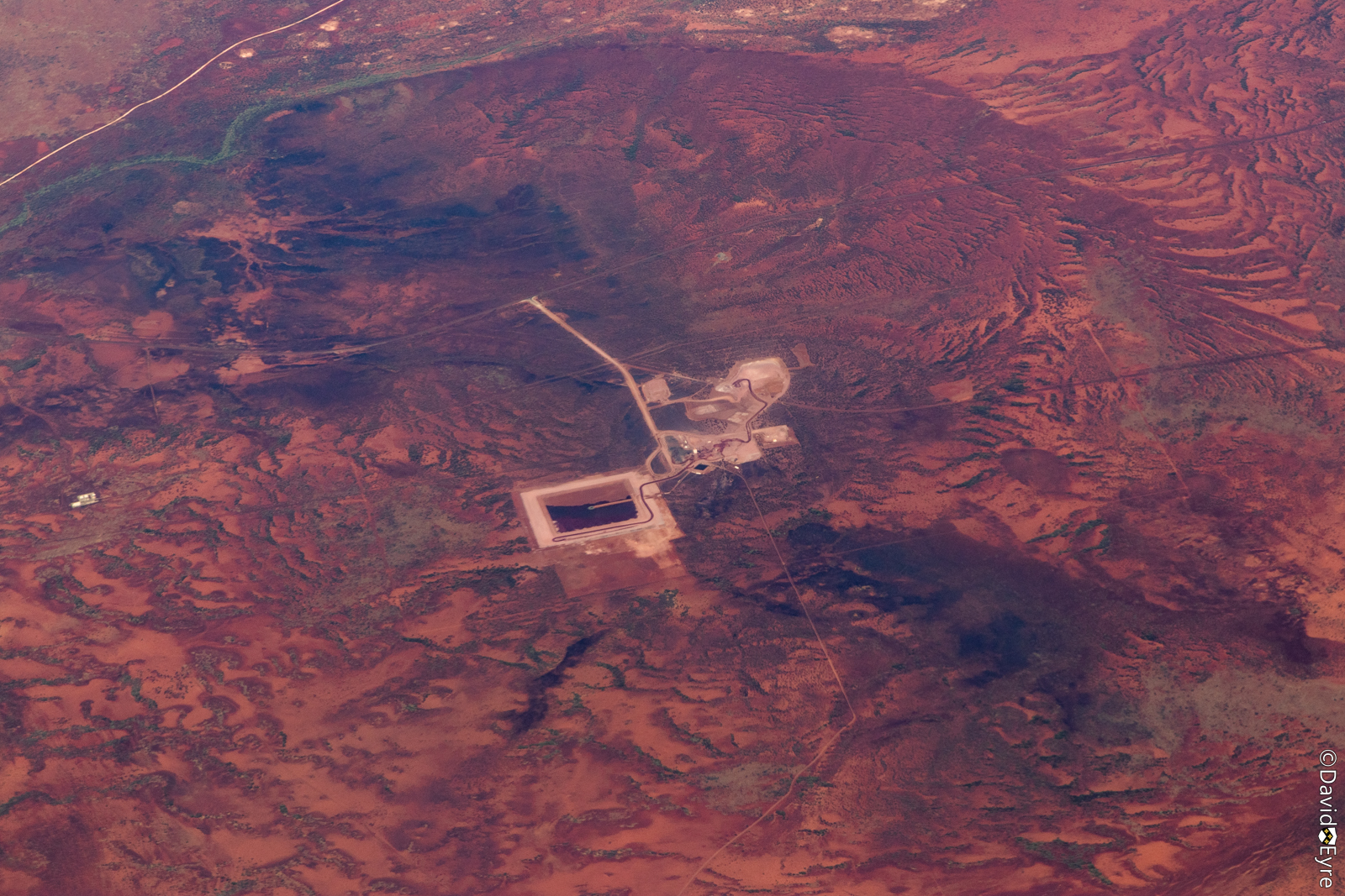 Butcherbird Manganese Mine and Airport, Western Australia, seen from VH ...