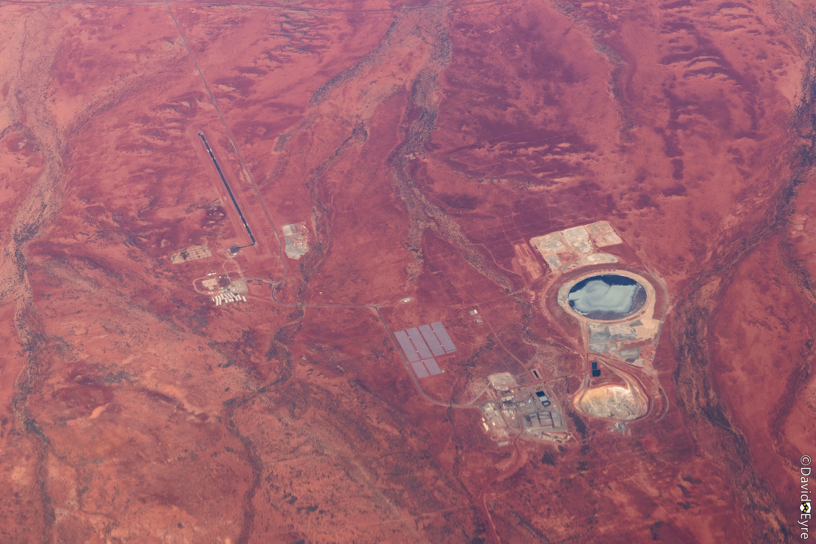 DeGrussa Copper and Gold Mine and Airport, Western Australia, seen from ...