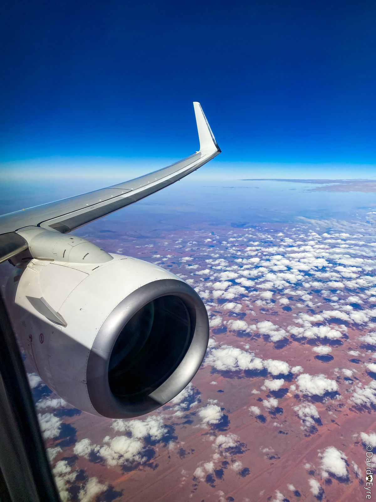 Wing and engine view, north of Beebingarra Creek, Western Australia ...
