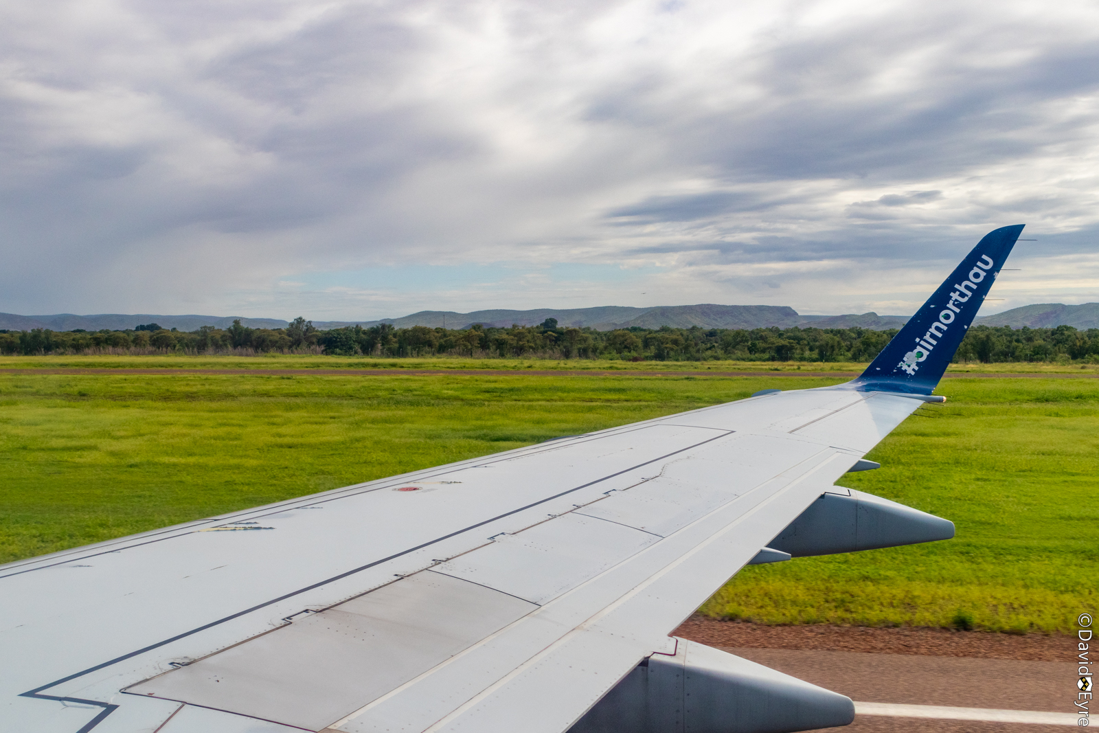 Backtracking on runway 12 at Kununurra Airport, Western Australia, seen ...