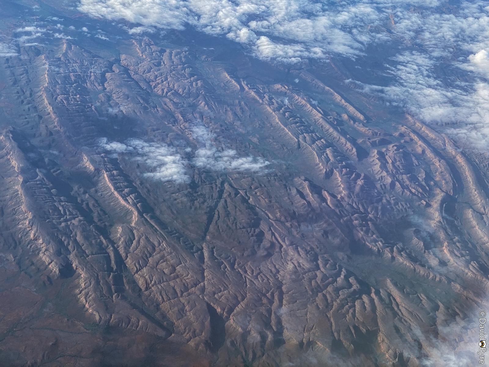 Mount Huxley (left side of photo) in the Mueller Ranges, 80 km ESE of ...