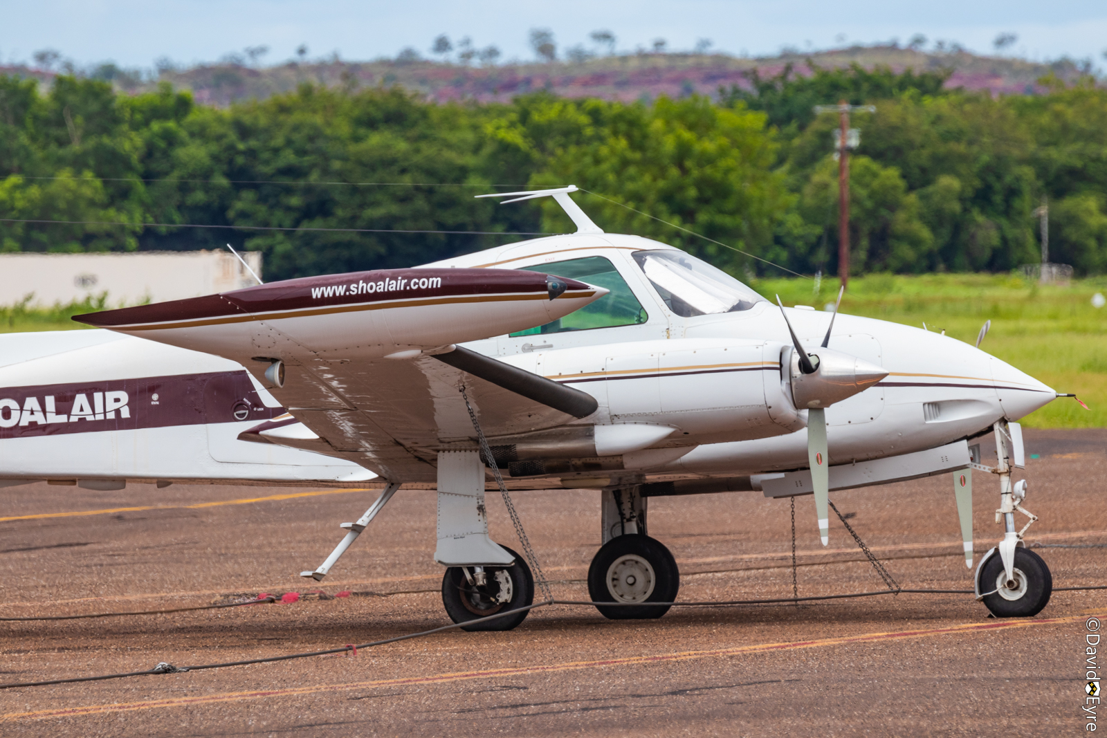 VH-SUE Cessna 310P of Shoal Air, at Kununurra East Kimberley Regional ...