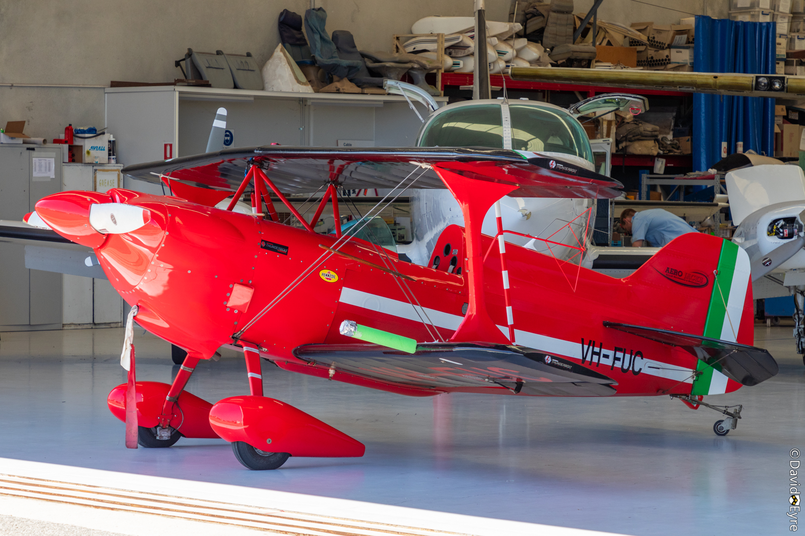 VH-FUC Pitts S-1D Special owned by Carl Ende inside West Star Aviation ...