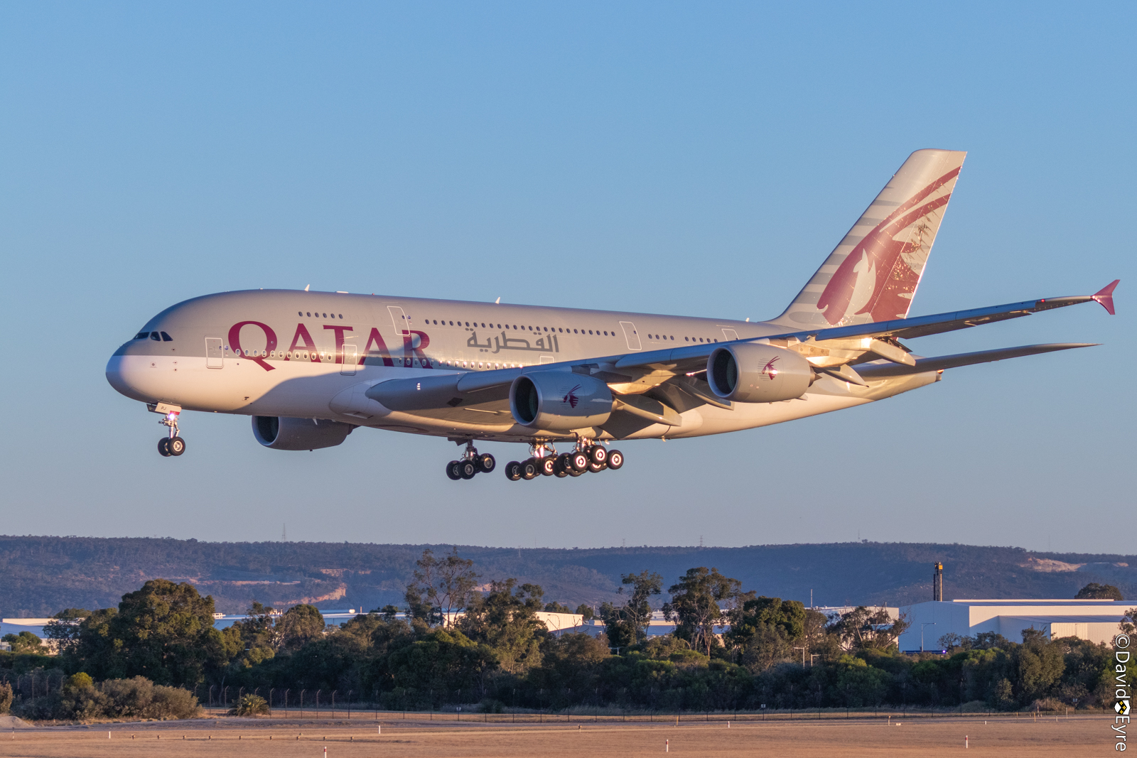 A7-APJ Airbus A380-861 of Qatar Airways, named ‘Al-Sakhama’, at Perth ...