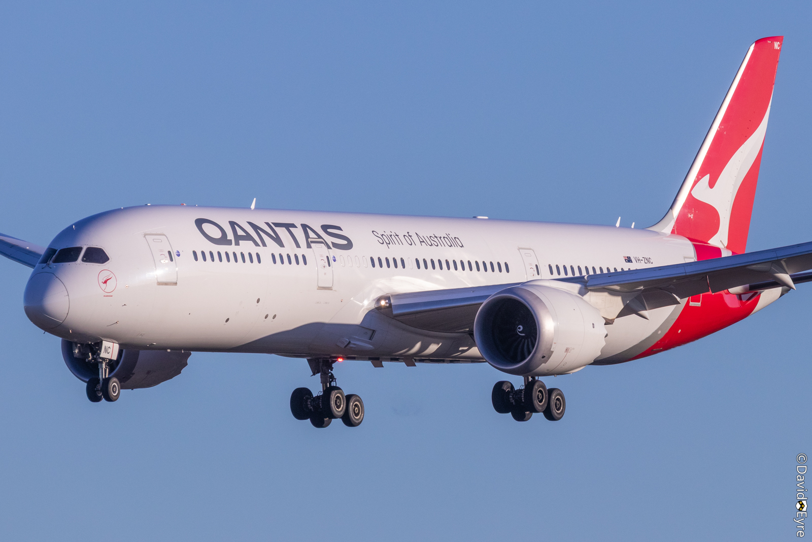 VH-ZNC Boeing 787-9 Dreamliner of Qantas, named ‘Quokka’, at Perth ...
