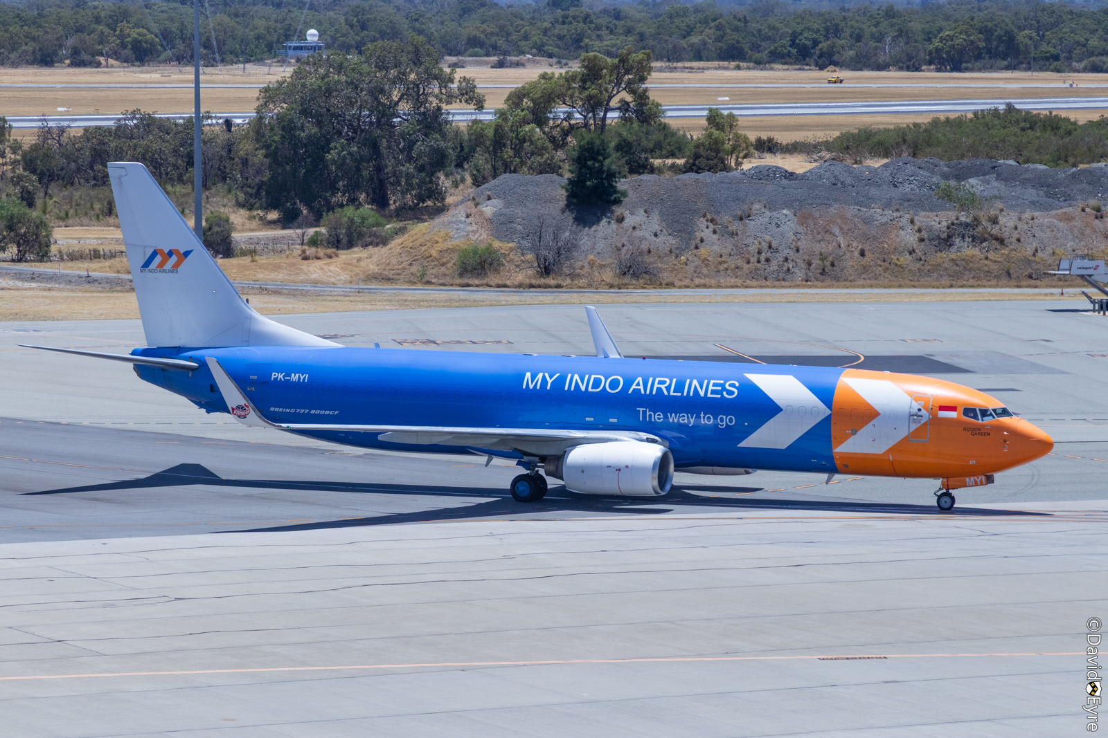 PK-MYI Boeing 737-86N(BCF) of My Indo Airlines, named ‘Rizqun Qareem ...