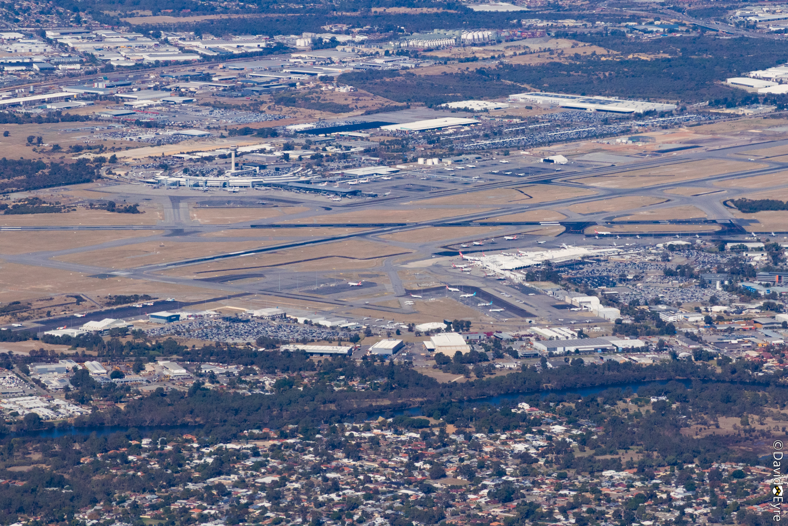 View southeast over Perth Airport, Western Australia – 17 May 2024 ...