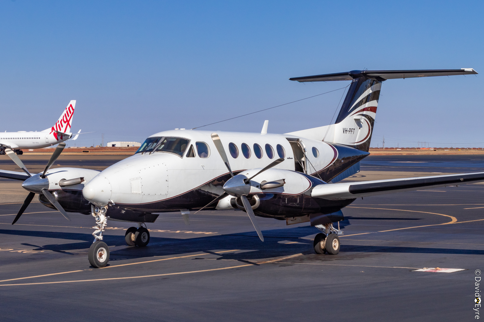 VH-PFT Beechcraft King Air B200 owned by Airflite, at Karratha Airport ...